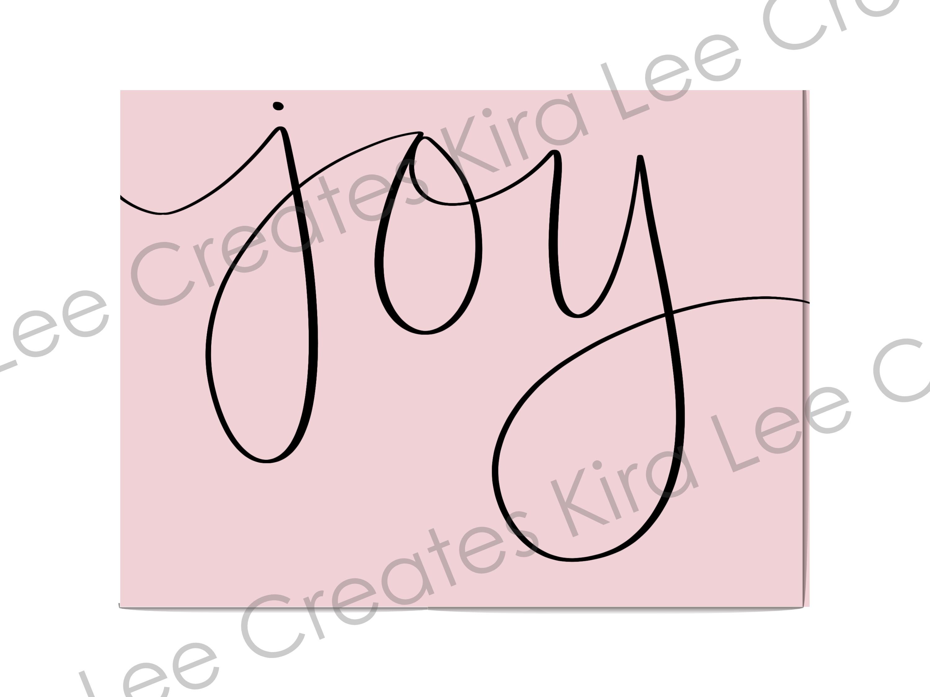 Joy Handwritten Script Wall Art Bundle | Handwriting Text | Cursive ...