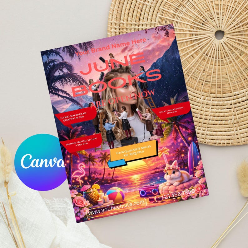 Editable Canva Flyer Template | Fixed Background, Customizable Template ...