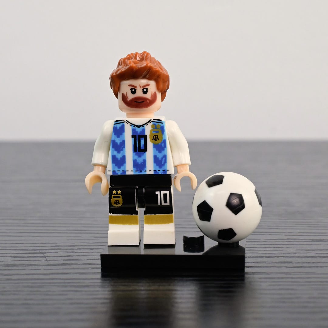 Lionel Messi Doll - Argentina 10 Away Jersey, Hand-painted Soccer ...