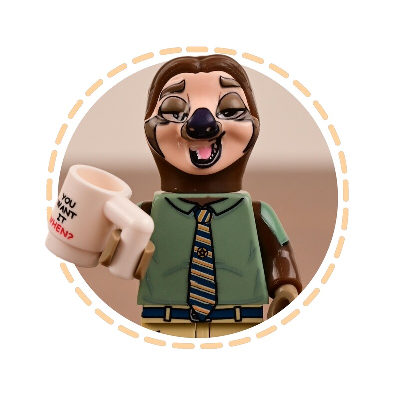 Flash the Sloth Minifigure - Zootopia's Super Slow DMV Clerk ...