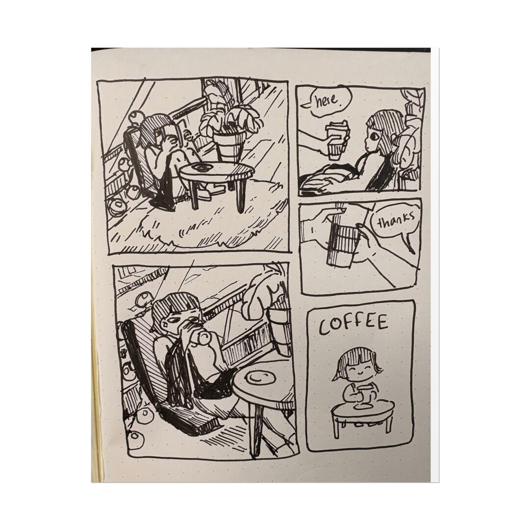 Coffee Comic Strip Rolled Poster - Etsy