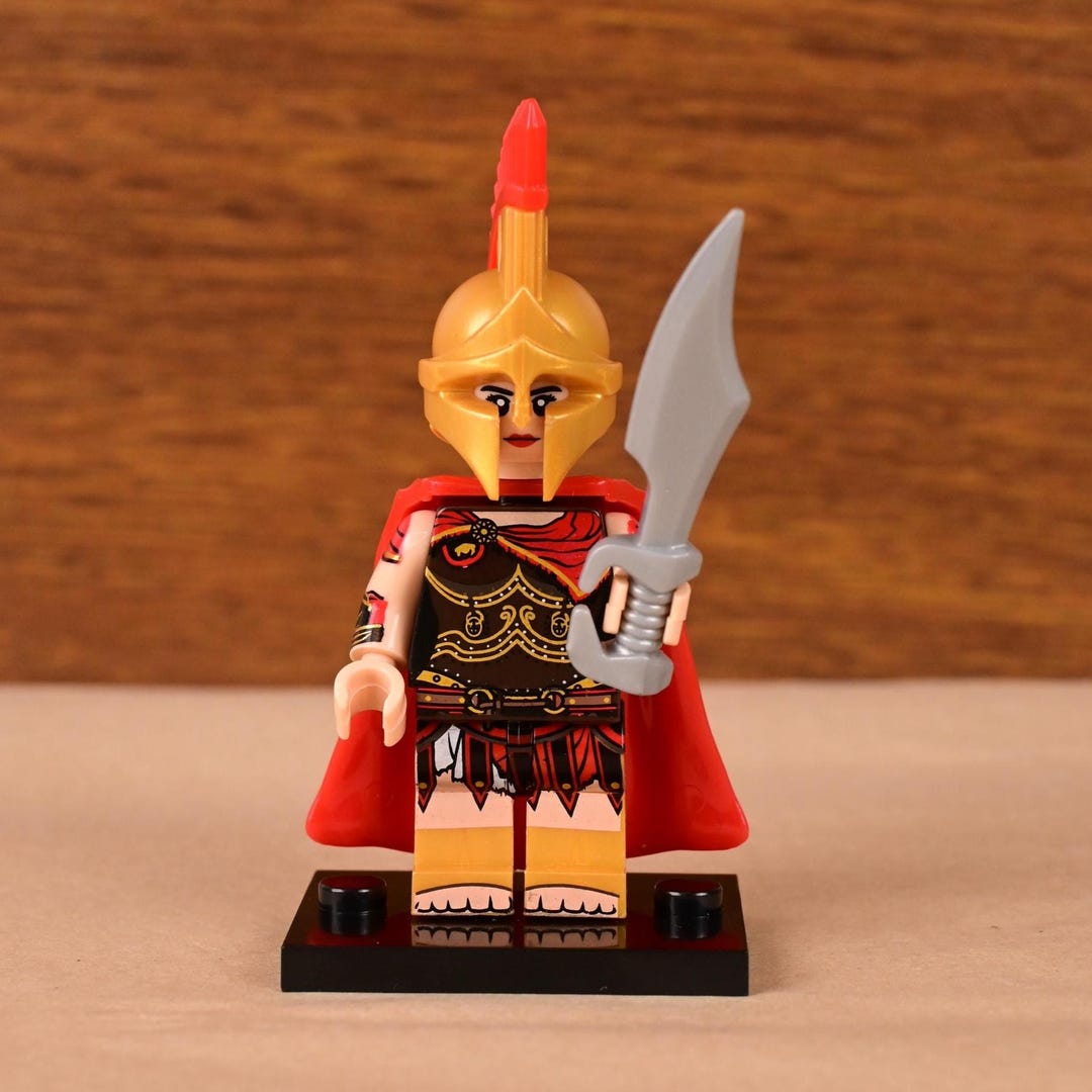 Spartan Warrior Woman Minifigure - Custom Female Spartan Queen - 300 ...