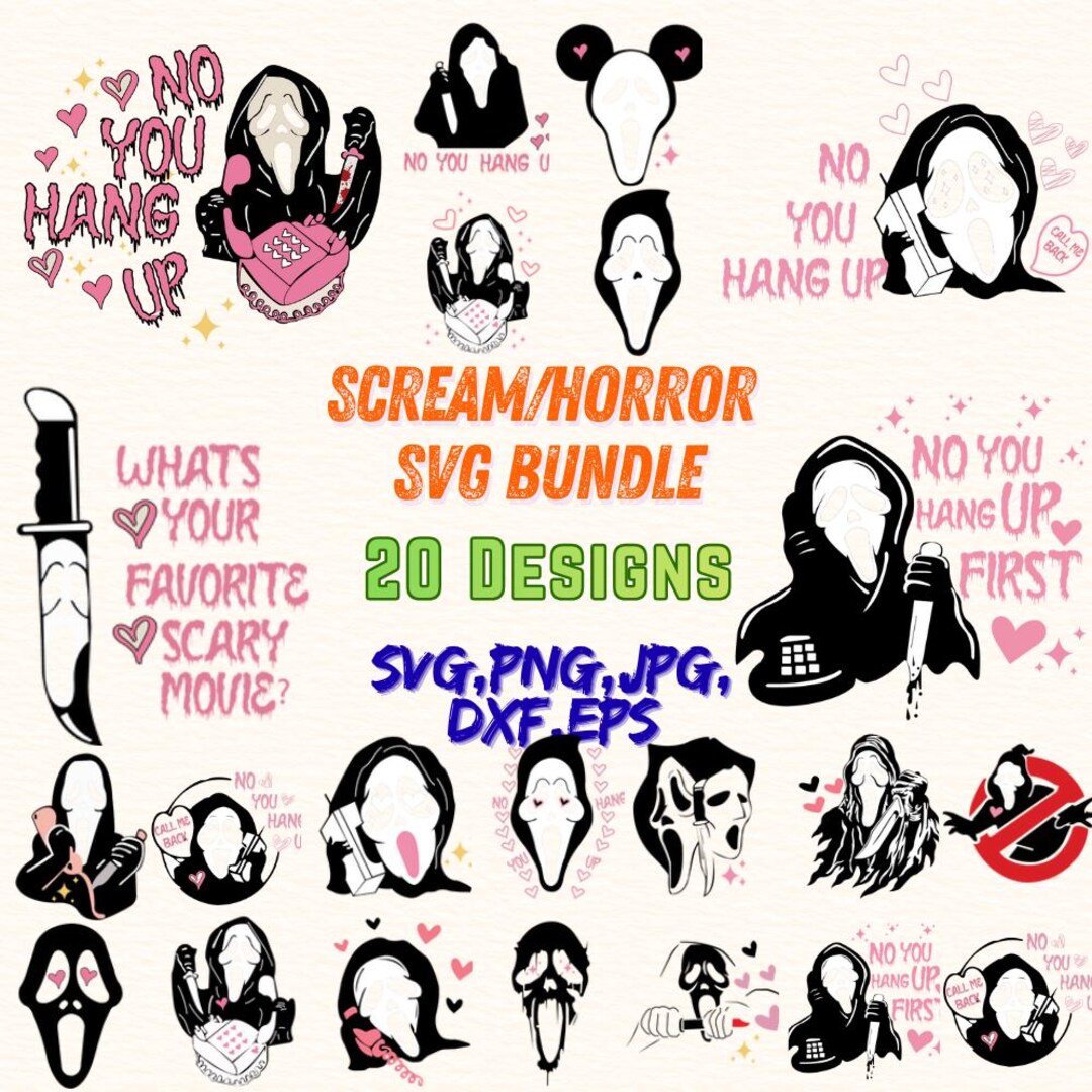 Scream SVG Bundle – Midnight Caller Collection – You Hang up First ...