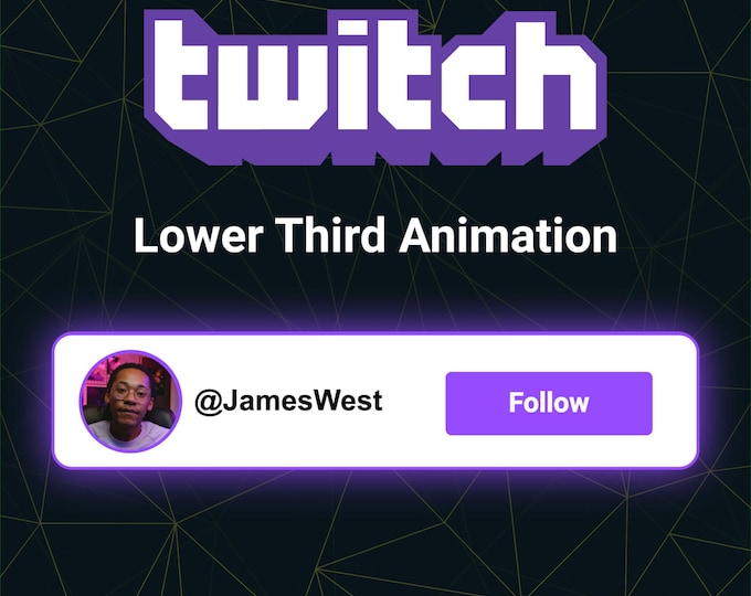 Animated Twitch Fire Follow Pop-up Overlay, Scalable, Easy to Implement ...