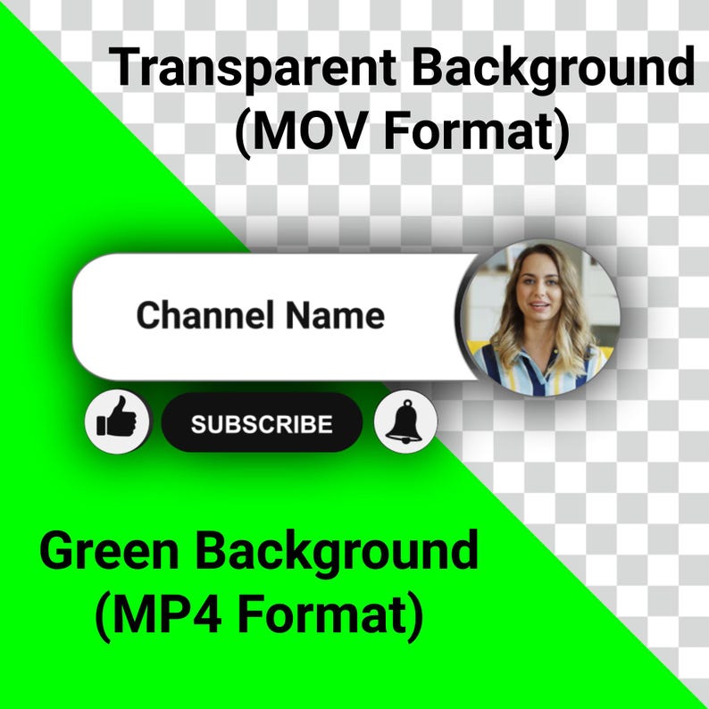 Personalized Youtube Subscribe Animation for Video Intros, Custom ...