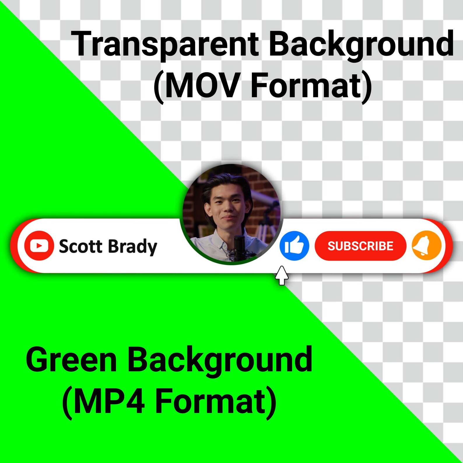 Custom Youtube Subscribe Animation for Video Intros With Like Button ...