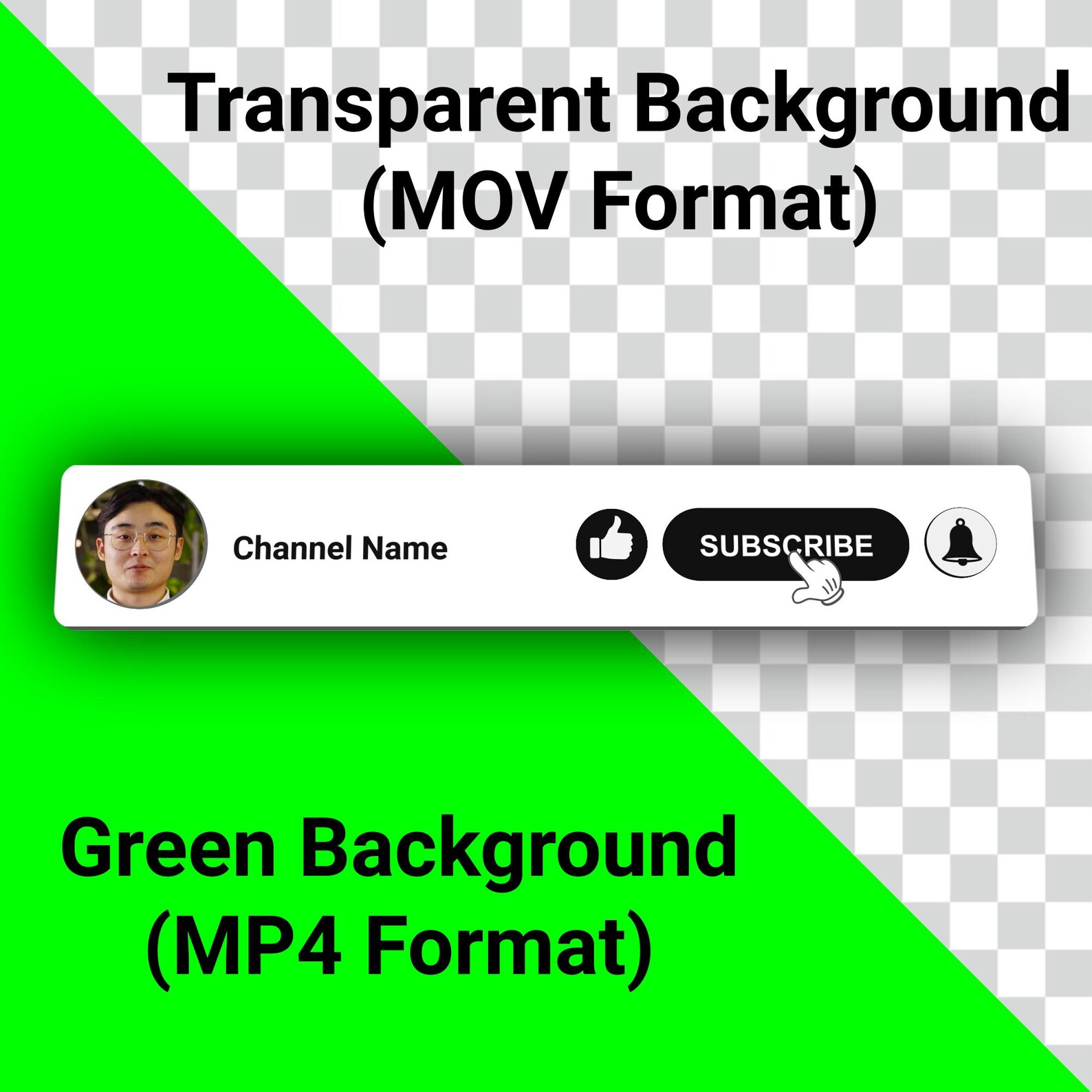 Custom Youtube Like & Subscribe Animation, Personalized Youtube ...