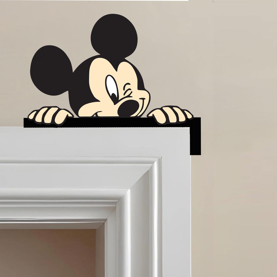 Disney Mickey Peekaboo Peeking Peeker Door Corner Sign, Mickey Corner ...