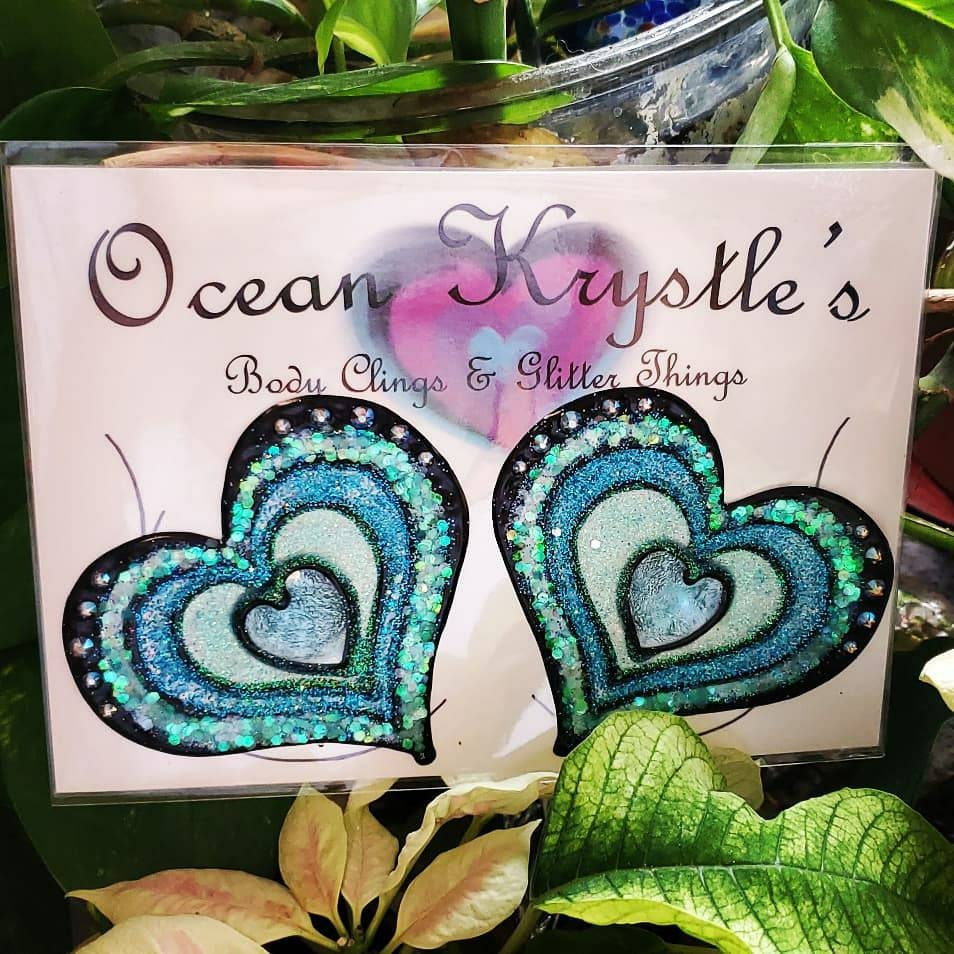 Hearts Love Valentine's Day Pasties Niple Covers Reutilizable Hand Made ...