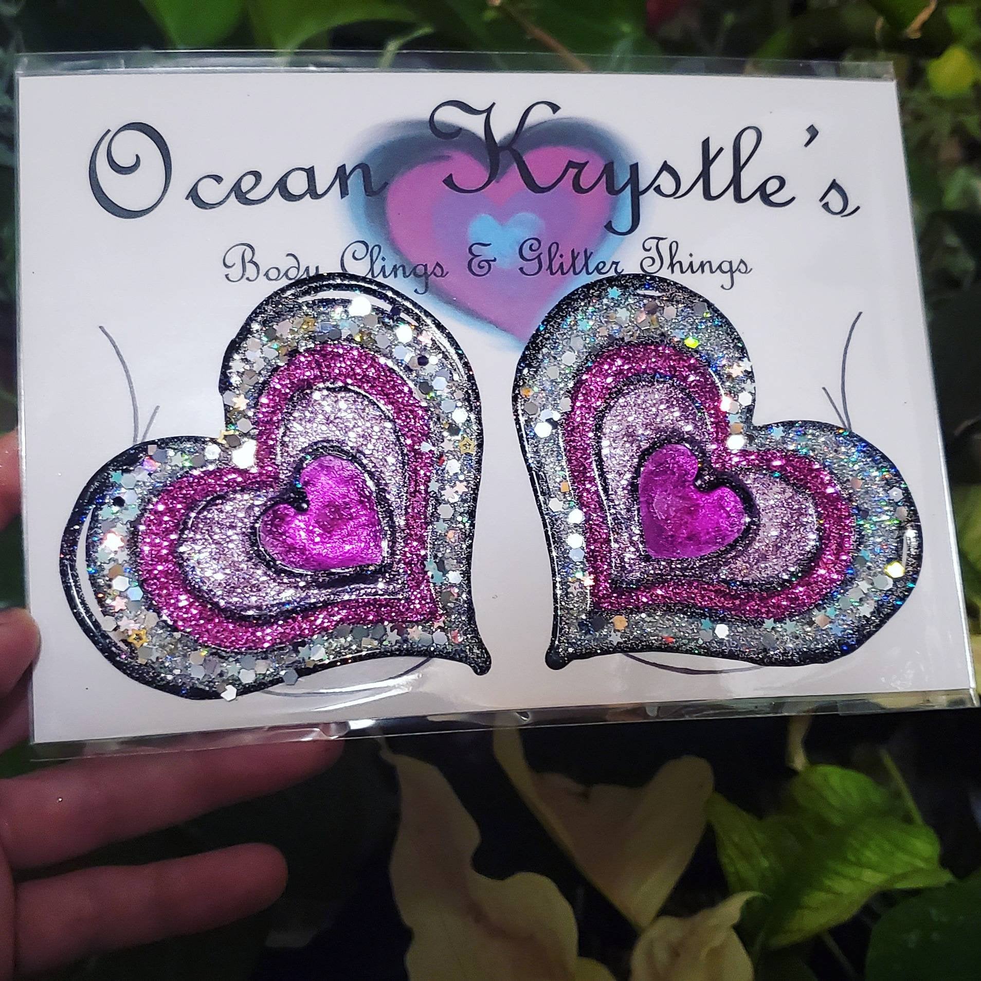 Hearts Love Valentine's Day Pasties Niple Covers Reutilizable Hand Made ...