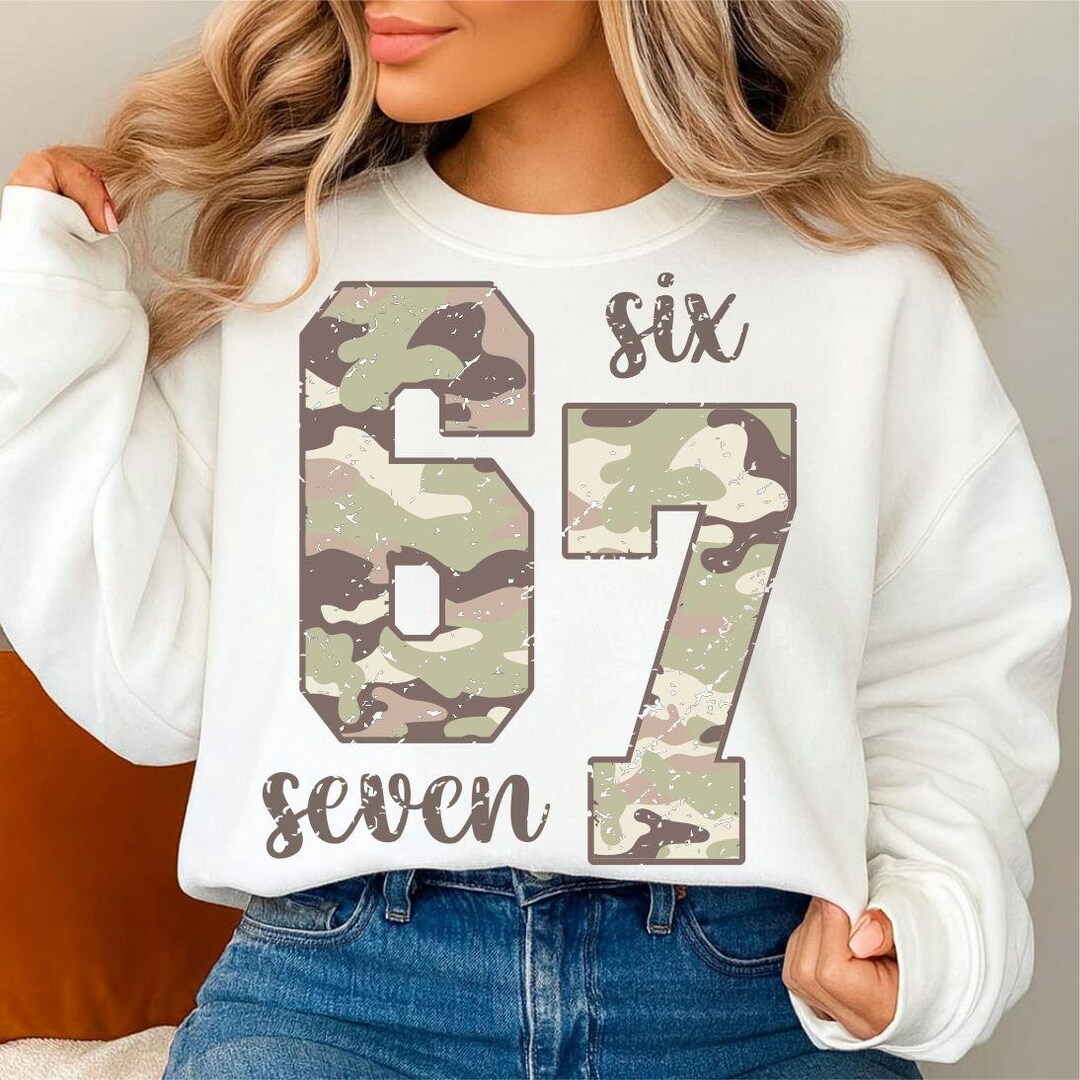 Six Seven Funny Meme Varsity SVG PNG | Viral Quote Font | Cricut ...