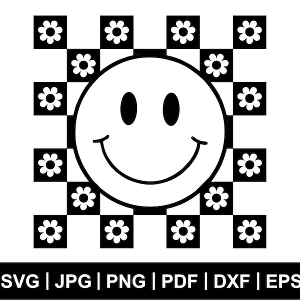 Boho Smiley Face Clipart - Etsy