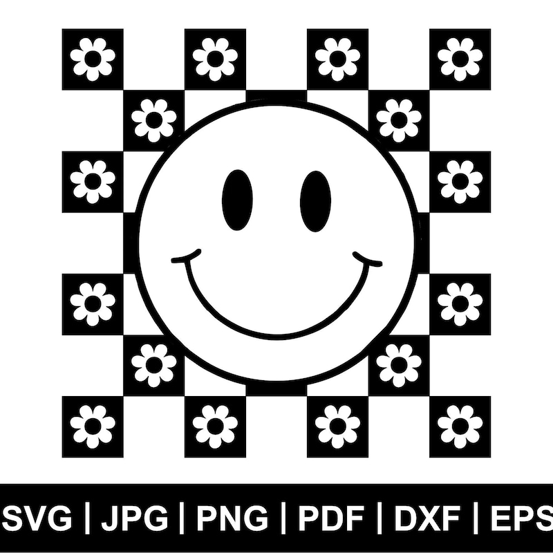 Boho Smiley Face Clipart - Etsy