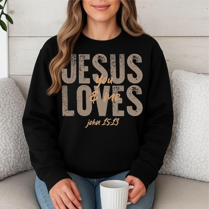 Vintage Jesus Loves You Christian Svg Png, Retro Faith Quote Design ...