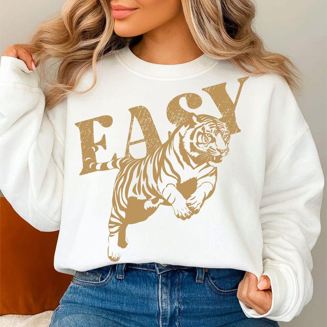 Vintage Easy Tiger Svg Png, Grunge Easy Tiger Retro Graphic Hippie Svg ...