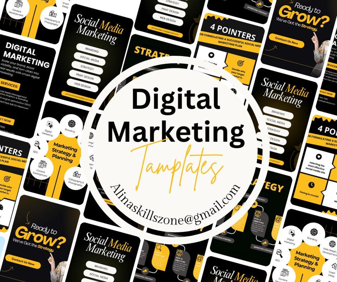 Printable Marketing Poster Templates | Social Media & Business (digital ...