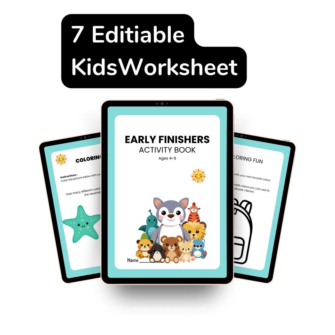 Printable Child Activity Workbook | Fun & Educational Kids Worksheets ...