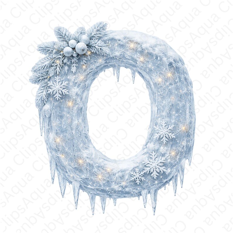 Winter Wonderland Alphabet Letters Set, and Number, PNG Clipart ...