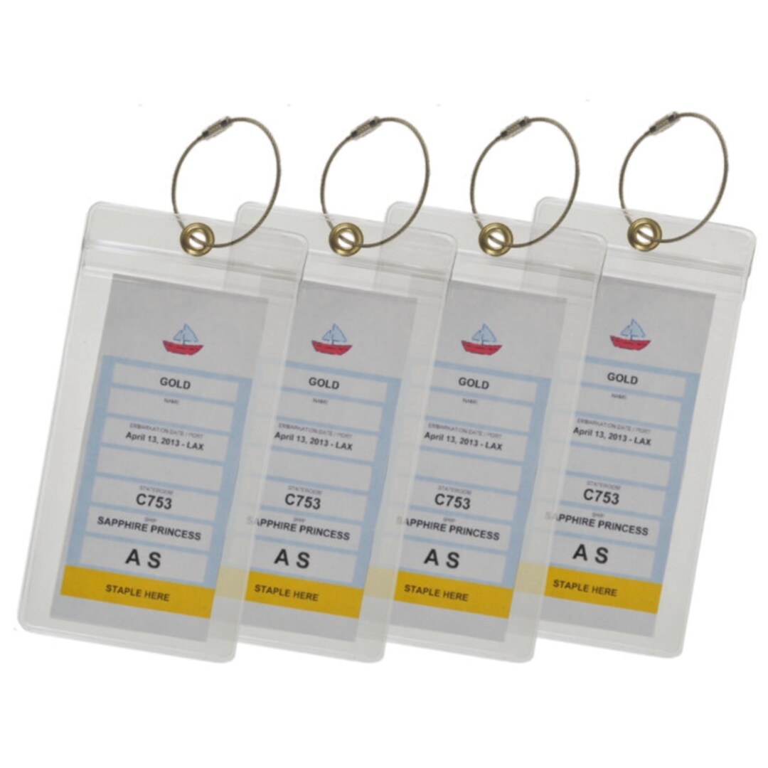 Cruise Luggage Tag Holders For Carnival Princess NCL Cruises Zip Cruise Luggage Tag Holders For Carnival Princess NCL Cruises Zip