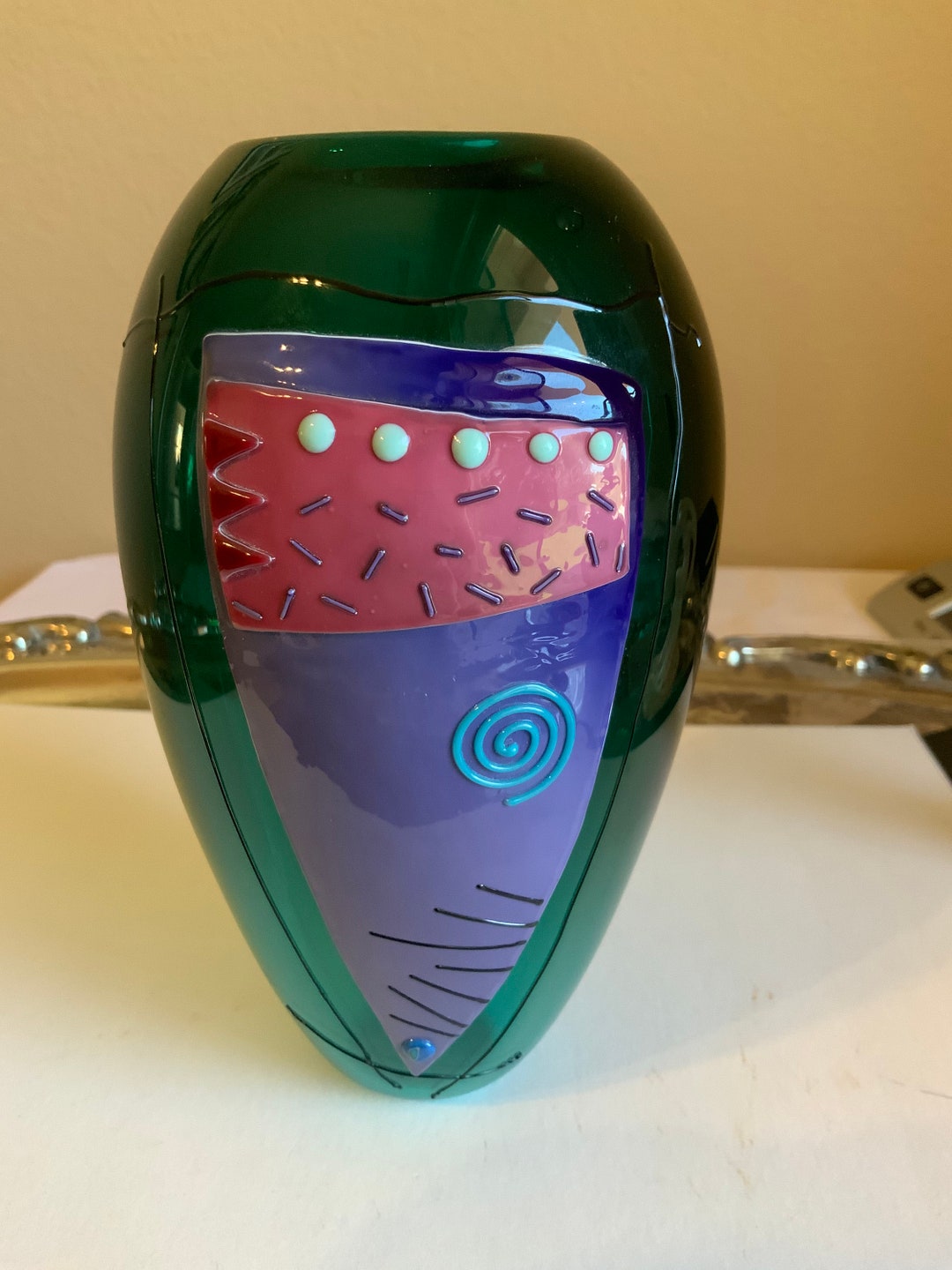 Vintage Kliszewski Glass Vase - Etsy