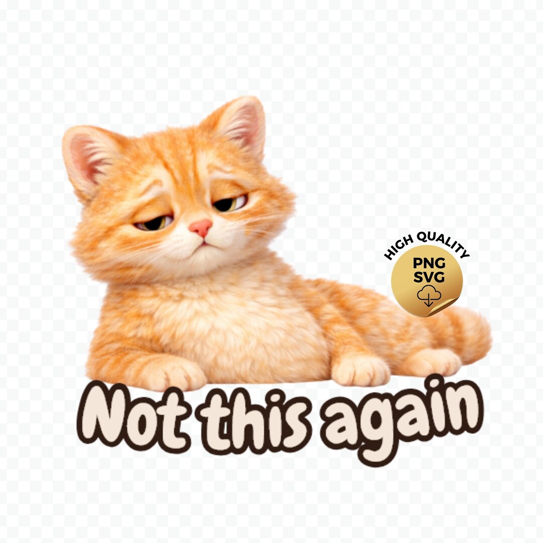 Overstimulated Cat PNG for Sublimation Introvert Self Care Design - Etsy