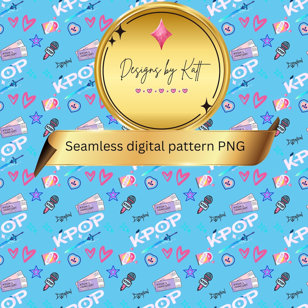 Seamless File K-POP Digital Pattern -PNG Download - Etsy