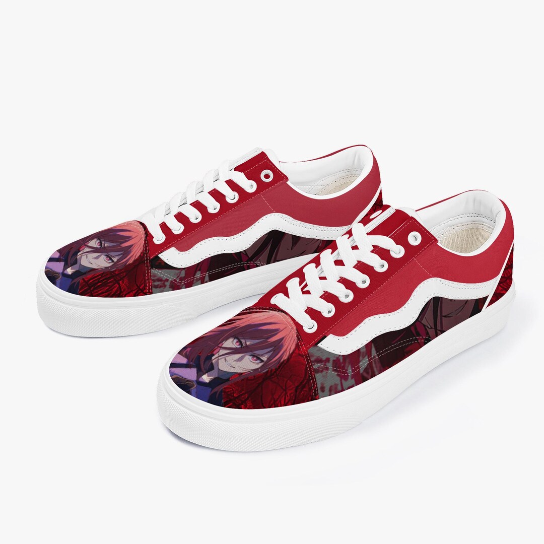 Blue Lock Hyoma Chigiri Sneakers – Model 229 Anime Shoes, Custom Red ...