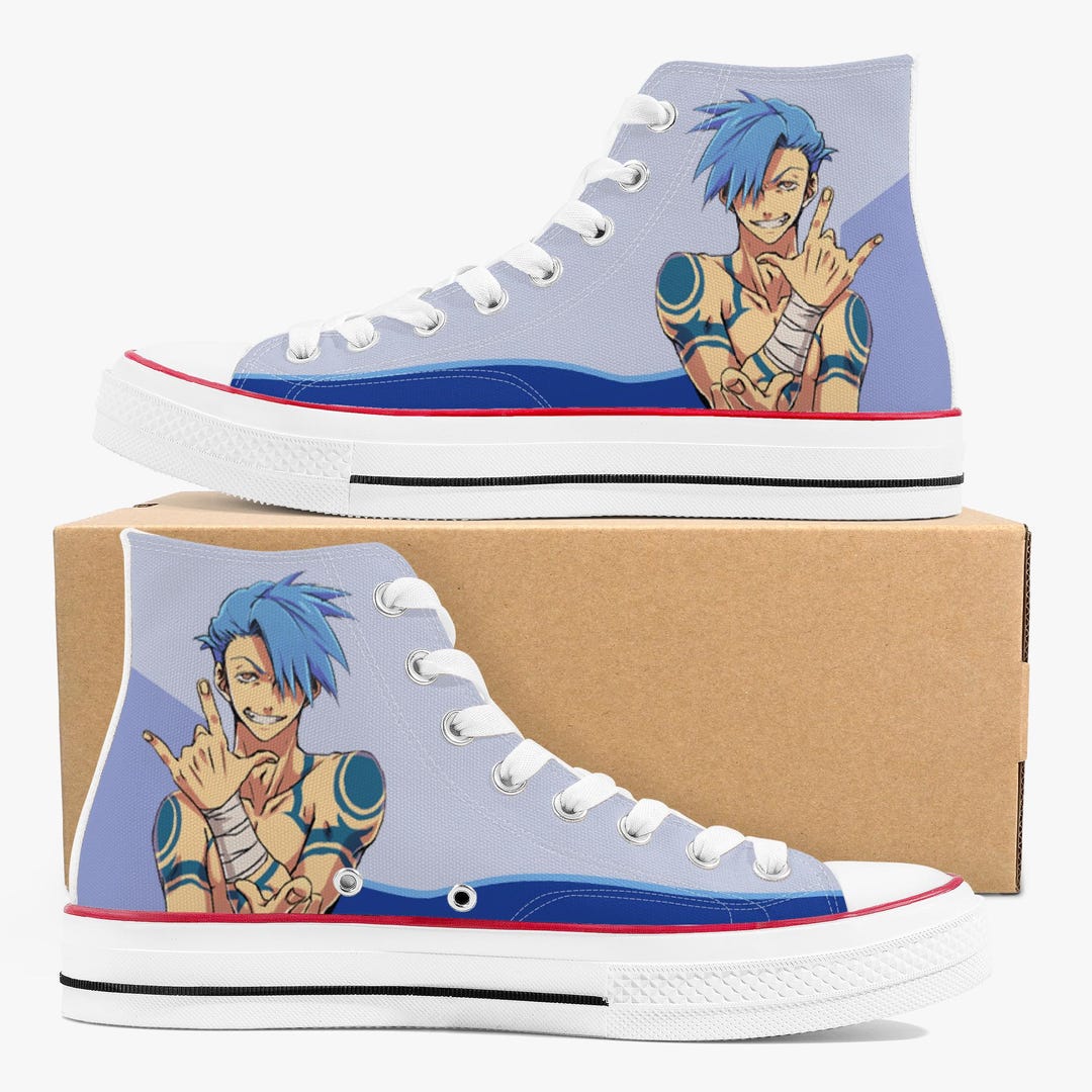 Kamina High Top Sneakers Anime Shoes | Tengen Toppa Gurren Lagann ...