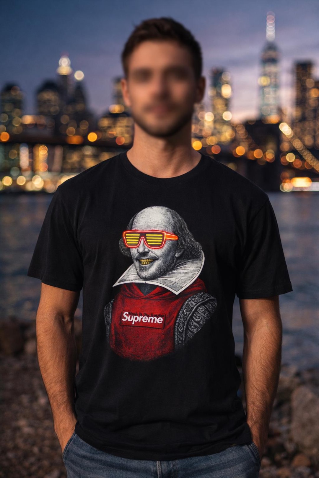 Shakespeare Goon Pop Art Portrait With Sunglasses T-shirt | Streetwear ...