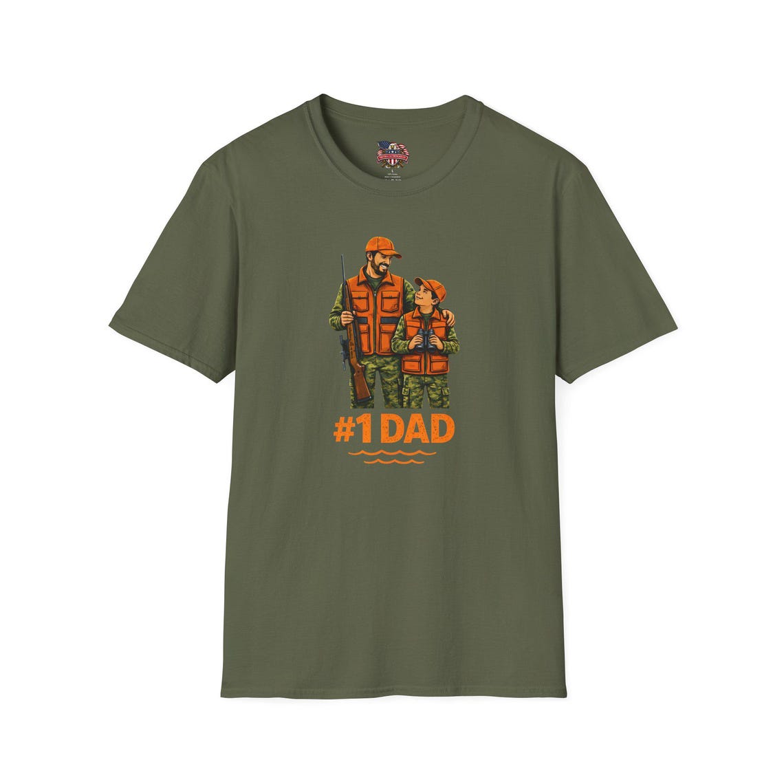 Number 1 Dad Hunting T-shirt | Father and Son Hunting Illustration | #1 ...