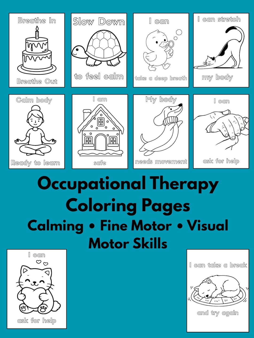 Occupational Therapy Coloring Pages | Fine Motor | Visual Motor ...