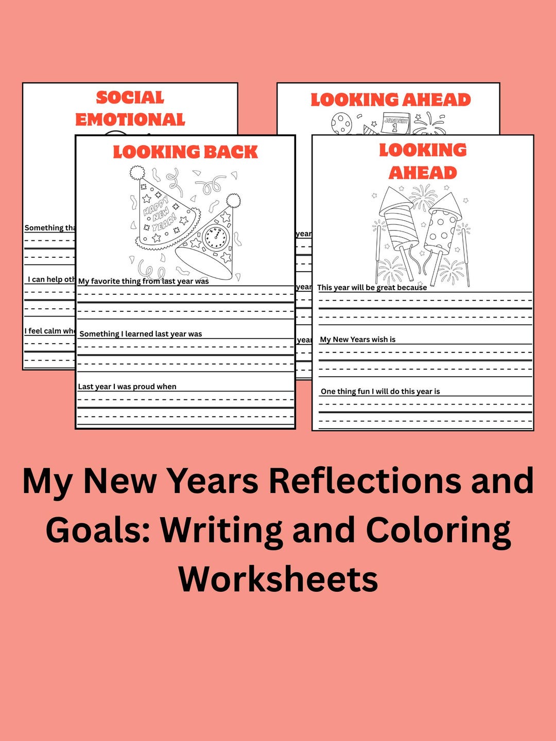 New Year Writing Prompts for Kids | New Year Worksheets | Goal Setting ...