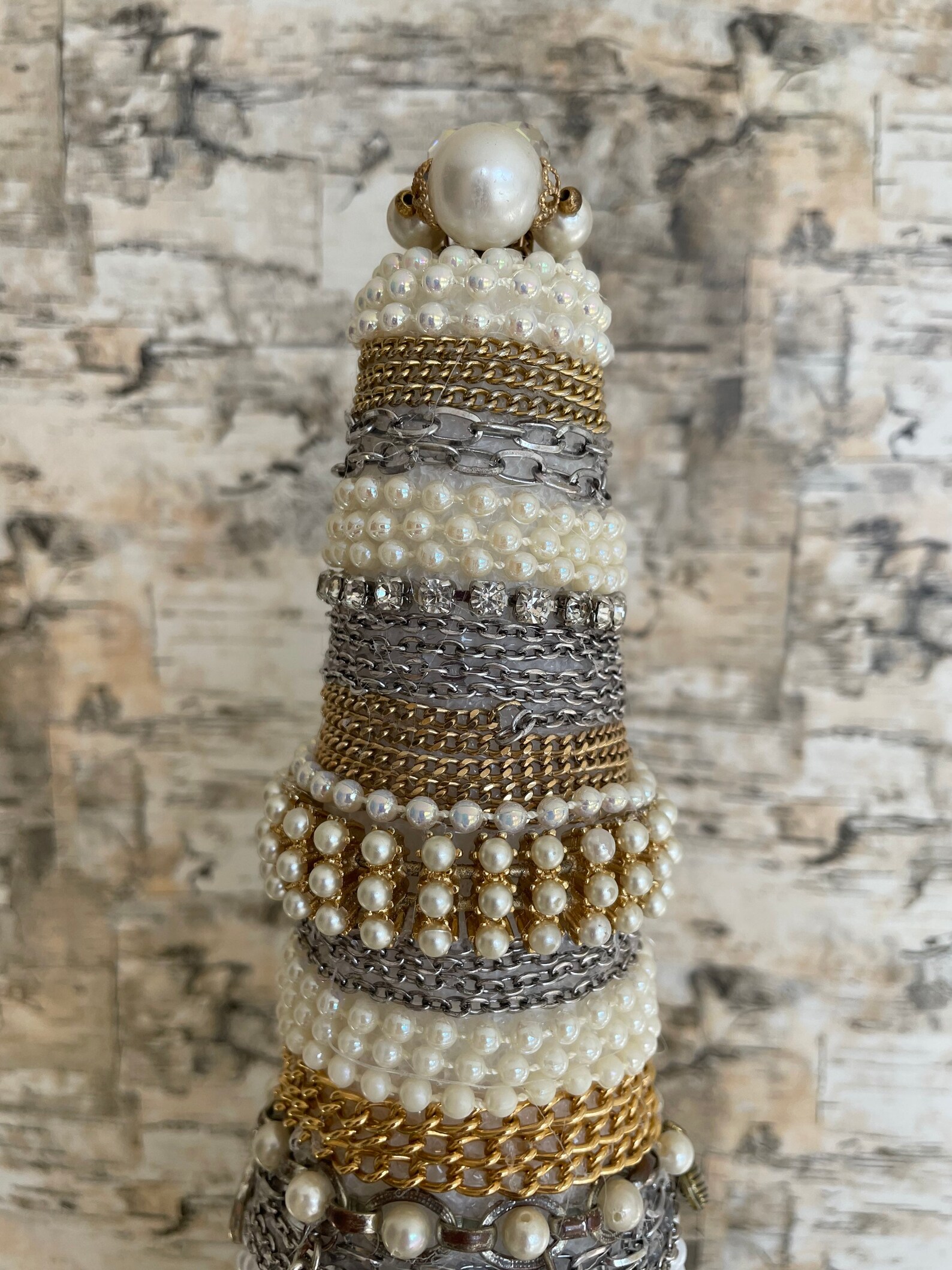 Vintage Jewelry Decorated Tree - Etsy