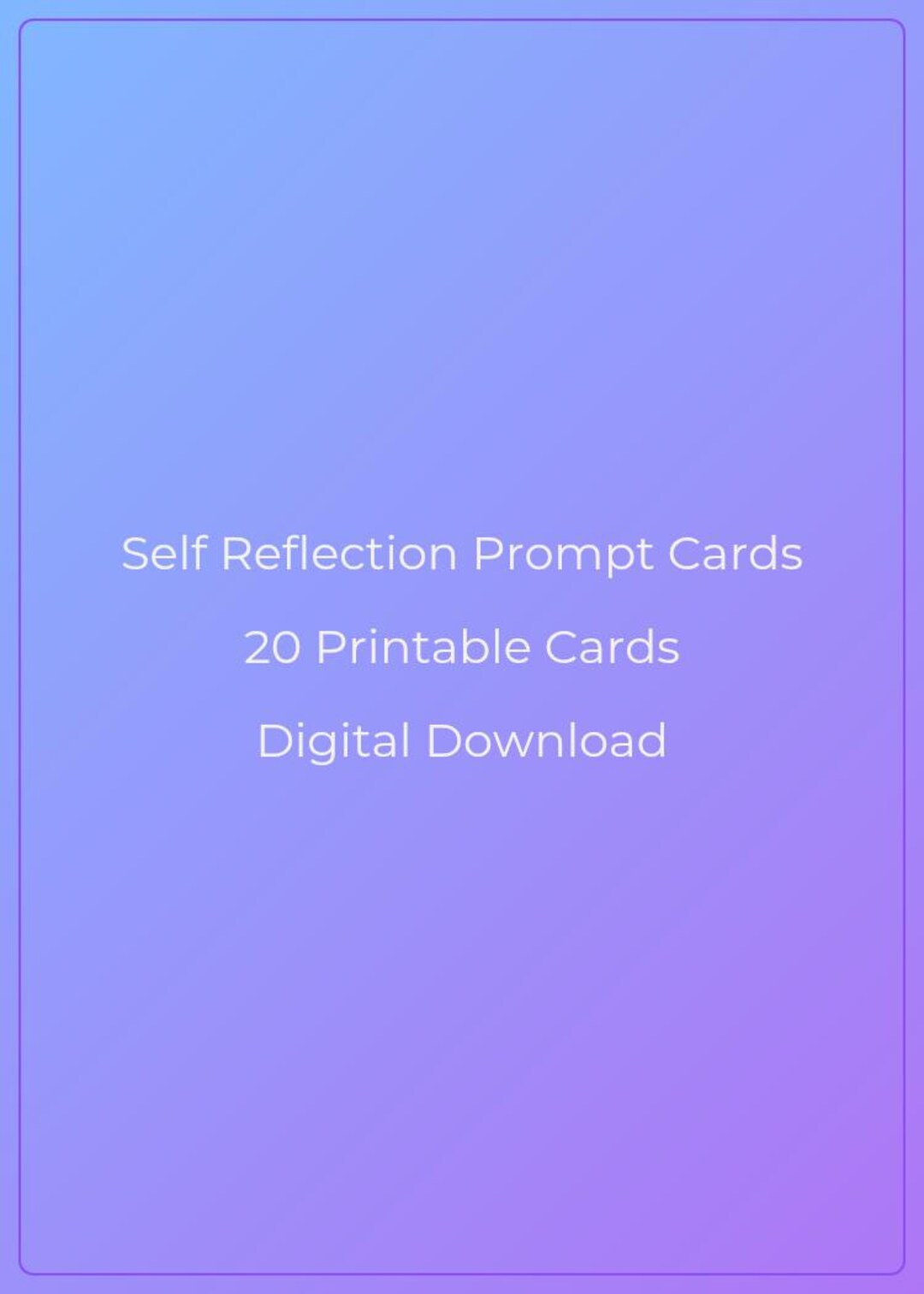Self Reflection Prompt Cards | Digital Download - Etsy