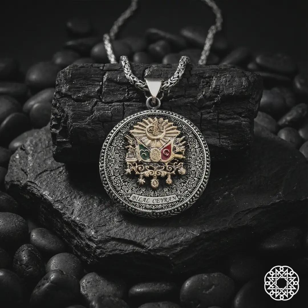 Ottoman Coat of Arms & Double Headed Eagle • 925 Silver Two-sided ...