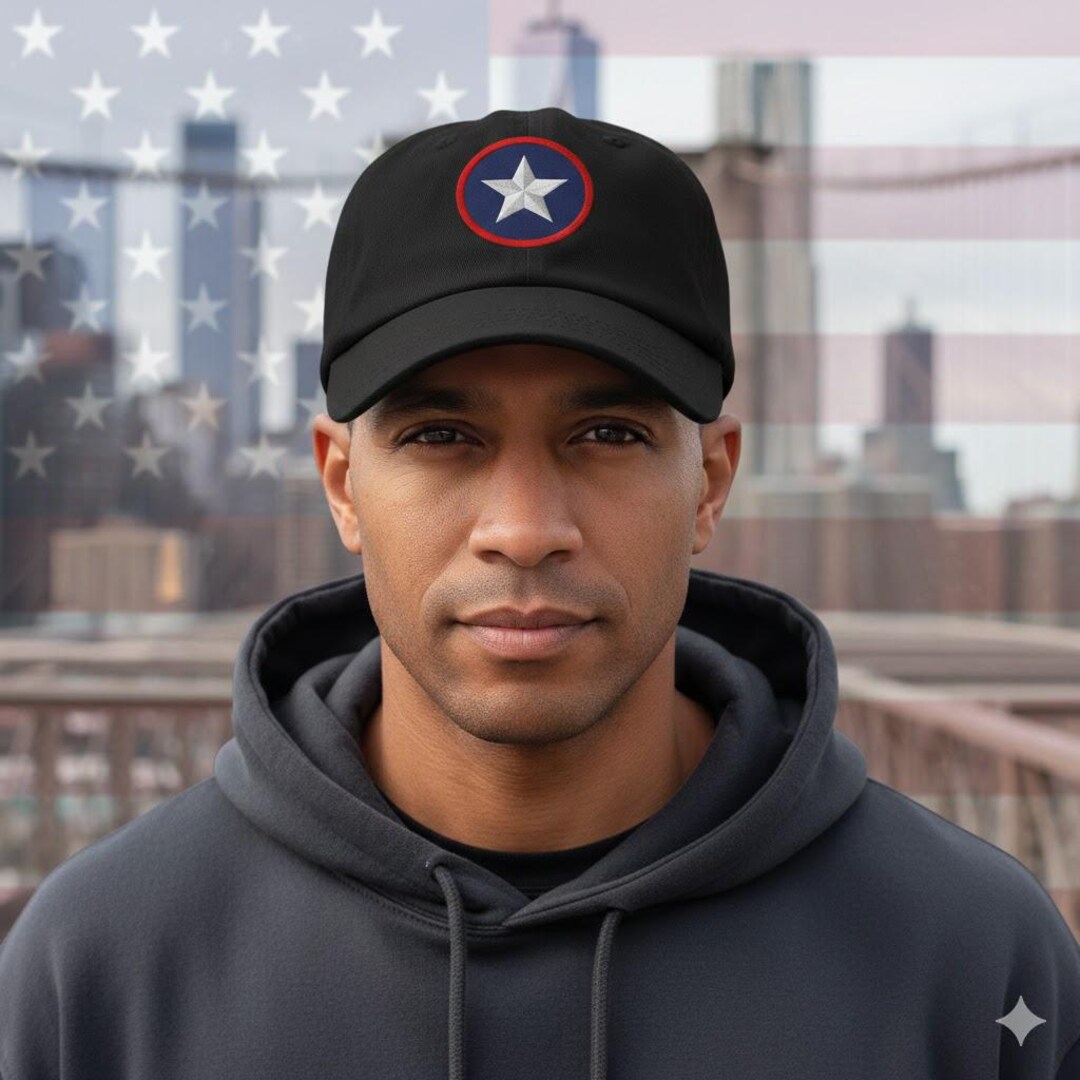 USA Star Embroidered Dad Cap Vintage American Style Patriotic Baseball ...