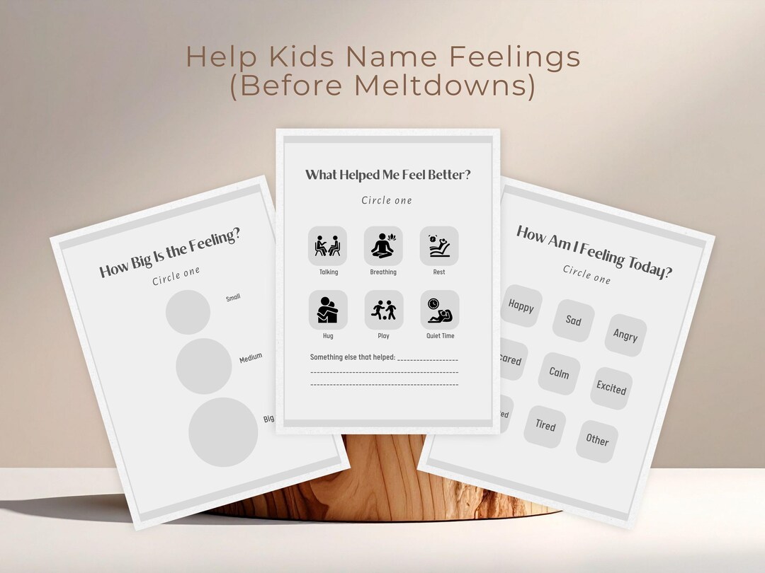 Emotional Check-in Worksheets for Kids | Help Children Name Feelings ...