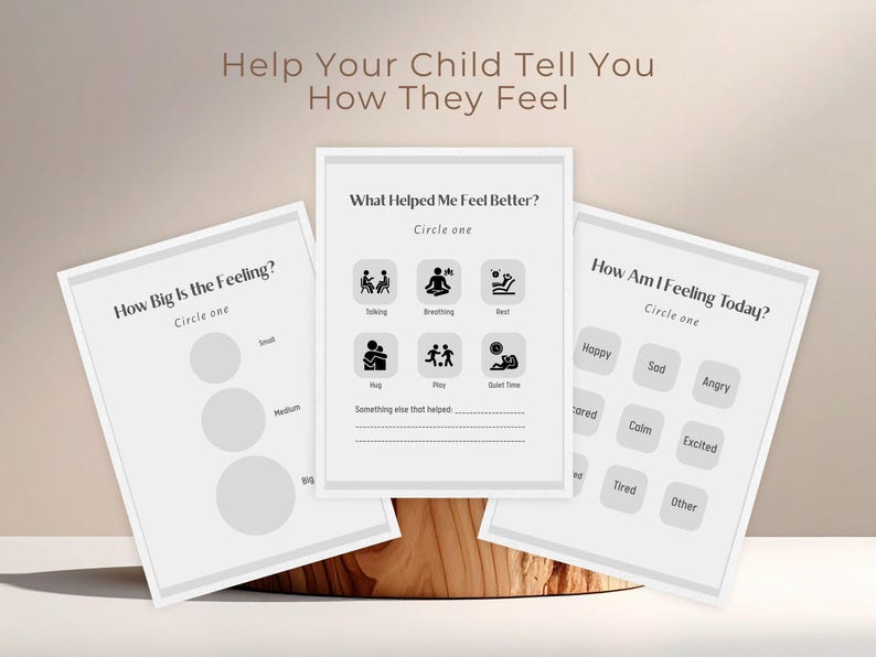 Emotional Check-in Worksheets for Kids | Help Children Name Feelings ...