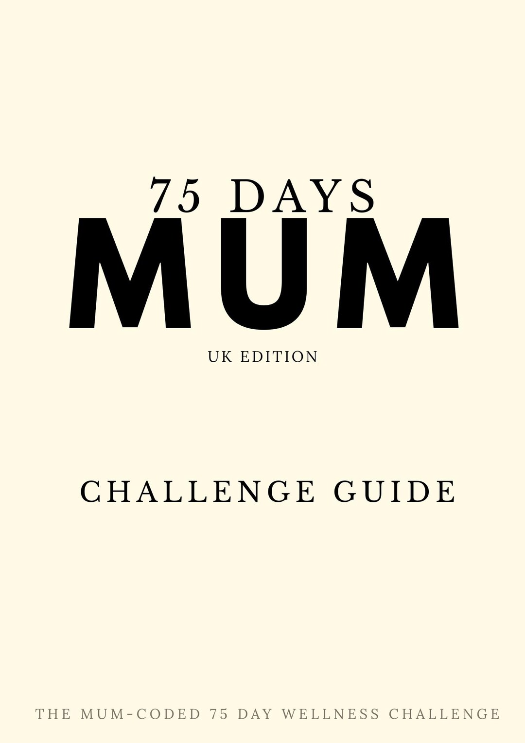 75 Days Mum Challenge Guide | 75 Day Reset for Busy Mums Printable PDF ...