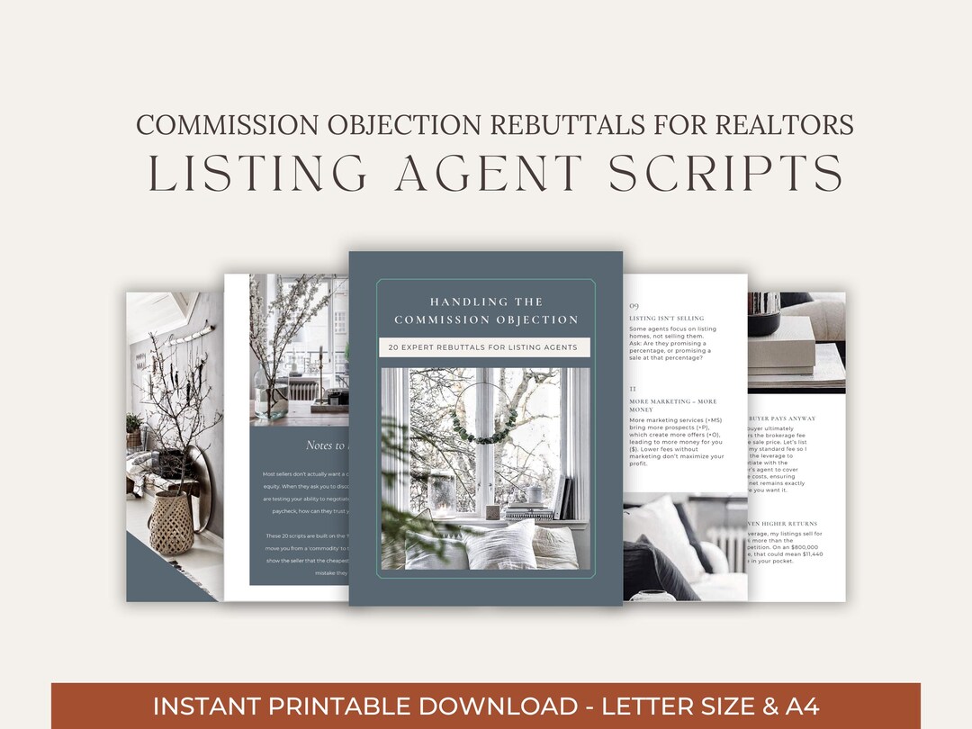 Realtor Commission Objection Rebuttals | Real Estate Listing Scripts ...