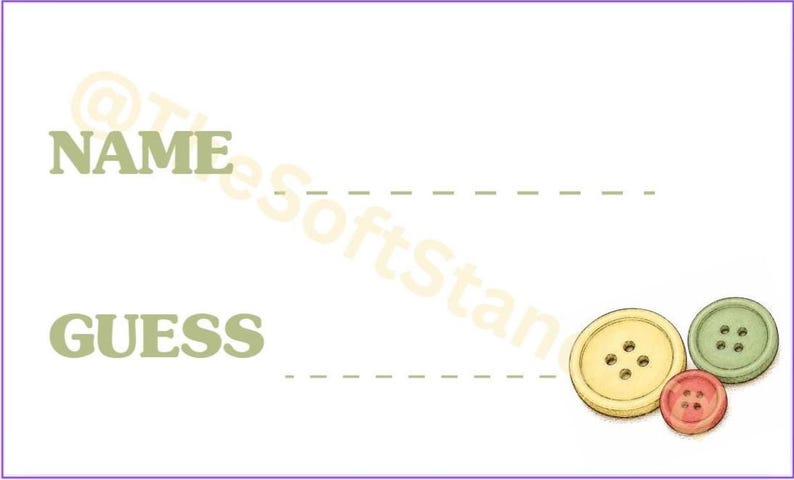 Guess How Many Buttons Baby Shower Game | Storybook Teddy Bear Activity ...