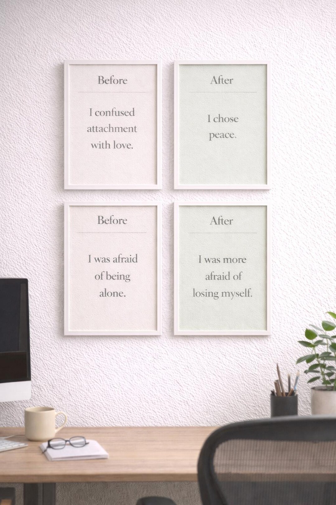Before After Quotes Printable Set | Emotional Healing Wall Art ...