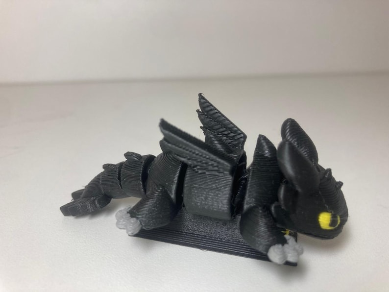 3D Printed Articulated Toothless Dragon – Toy Inspired by How to Train ...