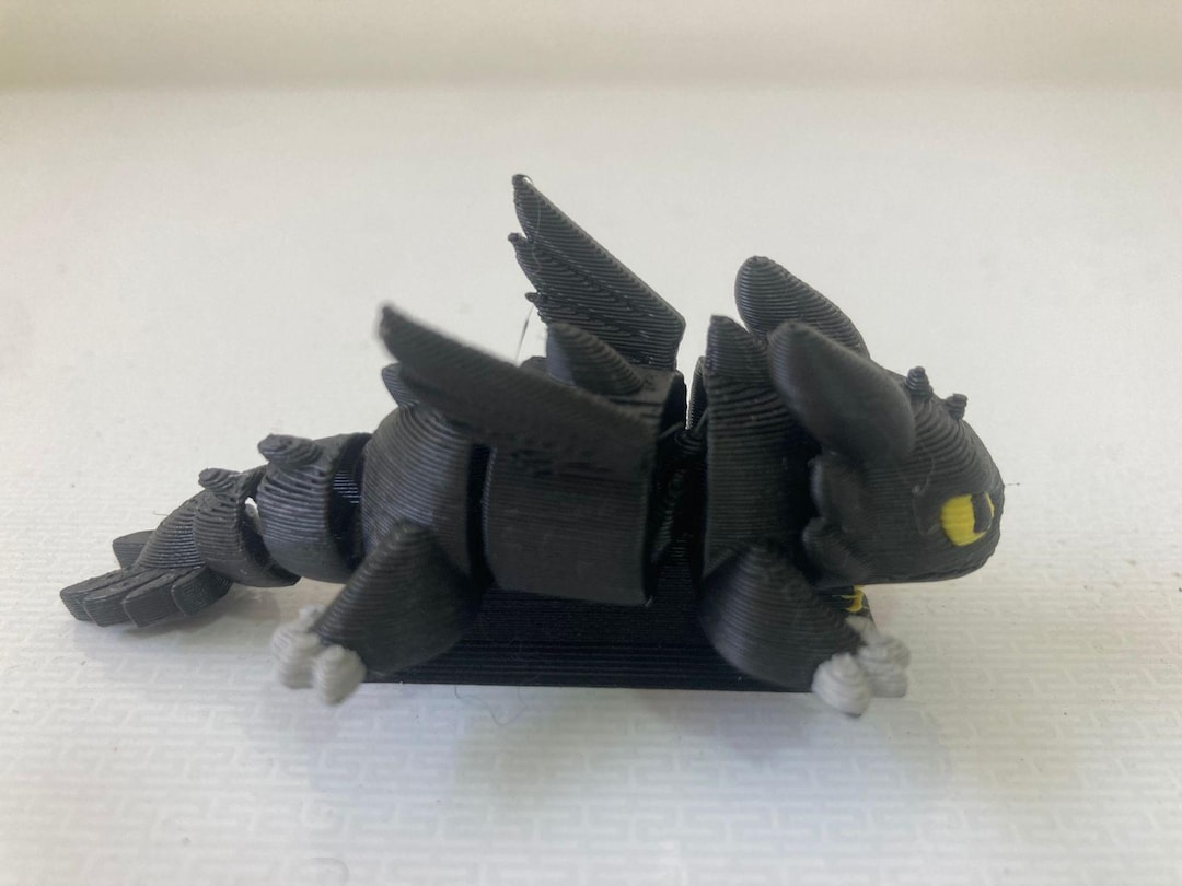 3D Printed Articulated Toothless Dragon – Toy Inspired by How to Train ...