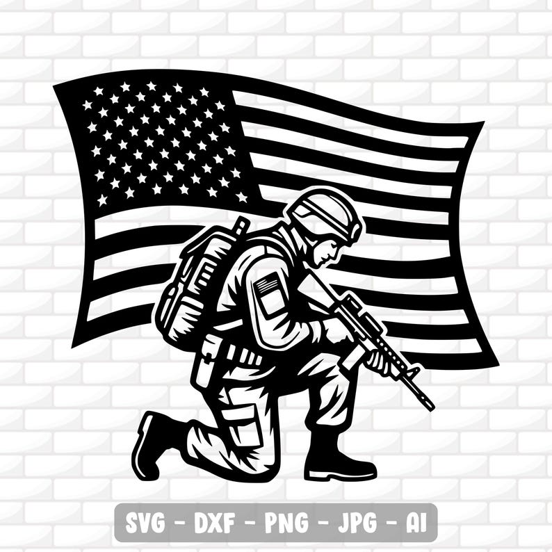 US Soldier Svg File | Veteran Soldier Svg | Army Svg | Military Svg ...