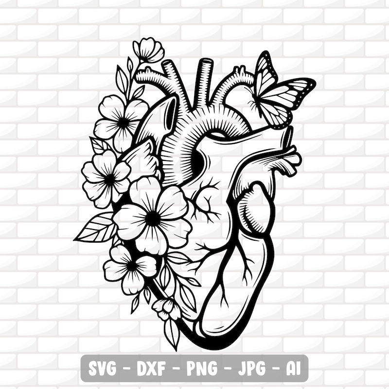 Realistic Heart - Etsy