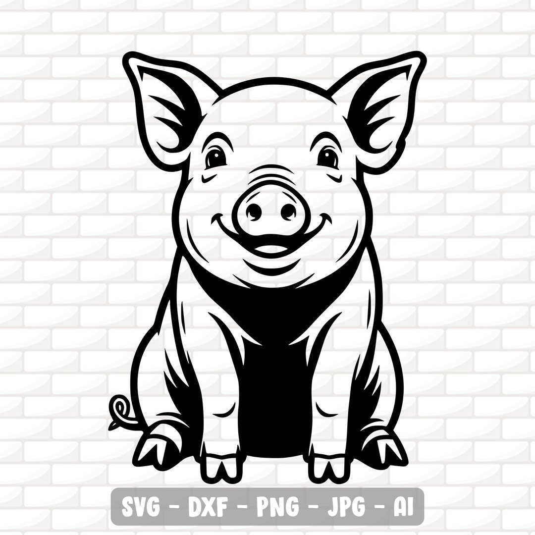 Cute Pig Svg | Pig Dxf | Pig Png | Peeking Pig Face | Pig Cut File for ...