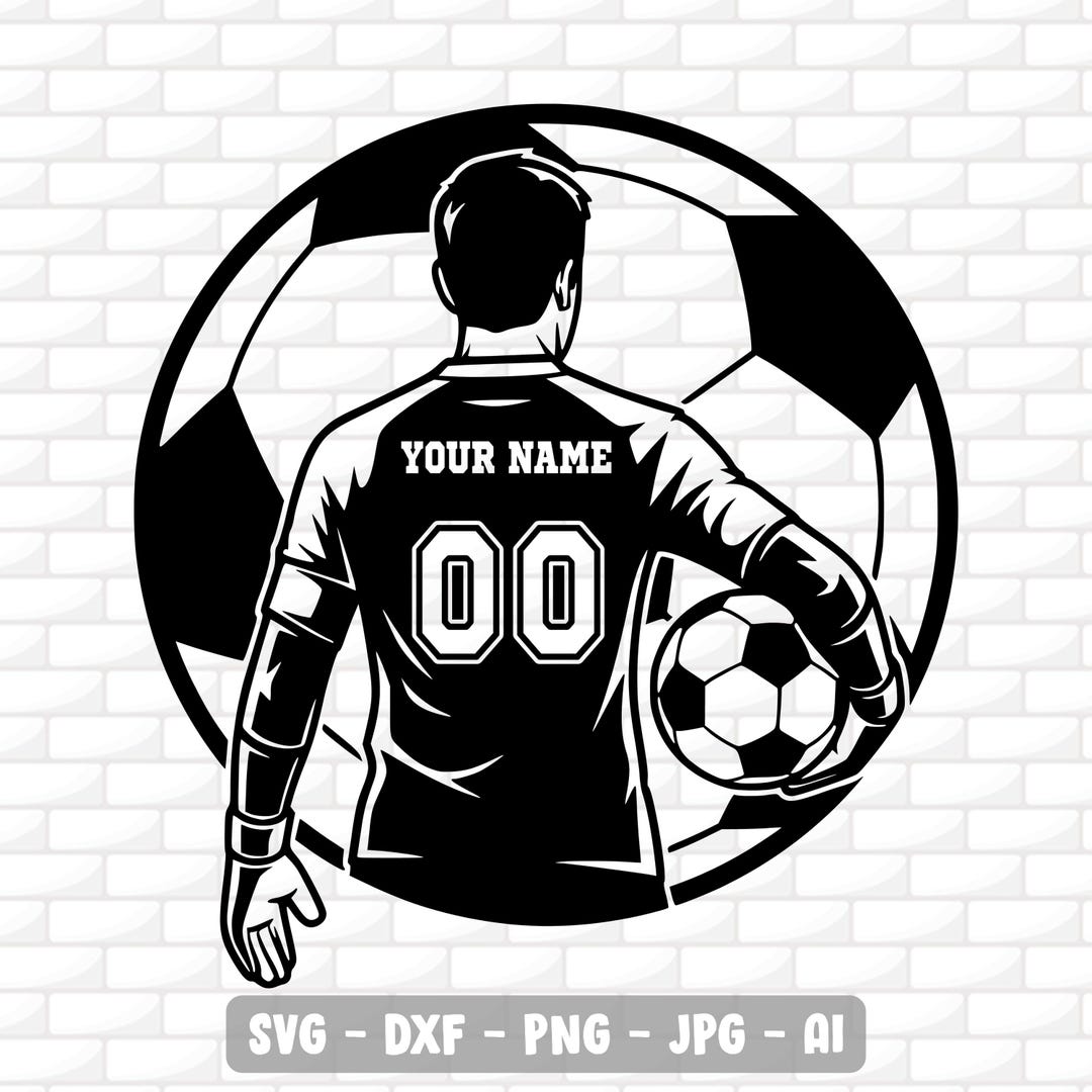 Customized Goalkeeper Svg | Personalized Name | Soccer Player Clipart ...