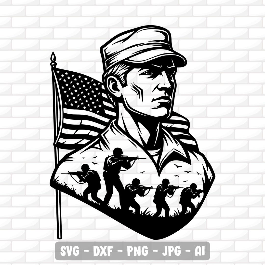 US Soldier Svg File | Veteran Soldier Svg | Army Svg | Military Svg ...