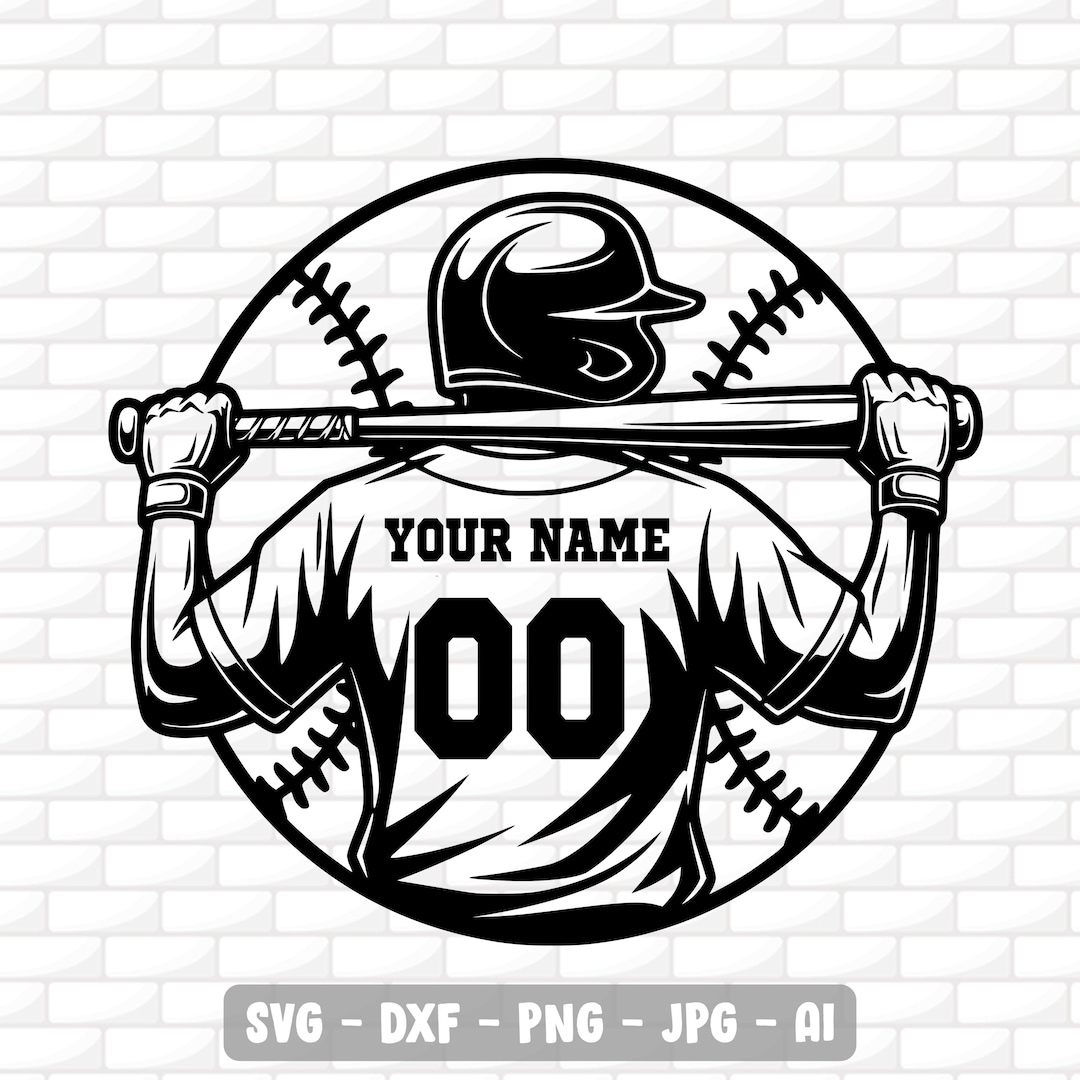 Baseball Player Svg | Baseball Dad Svg | Personalized Name Svg ...
